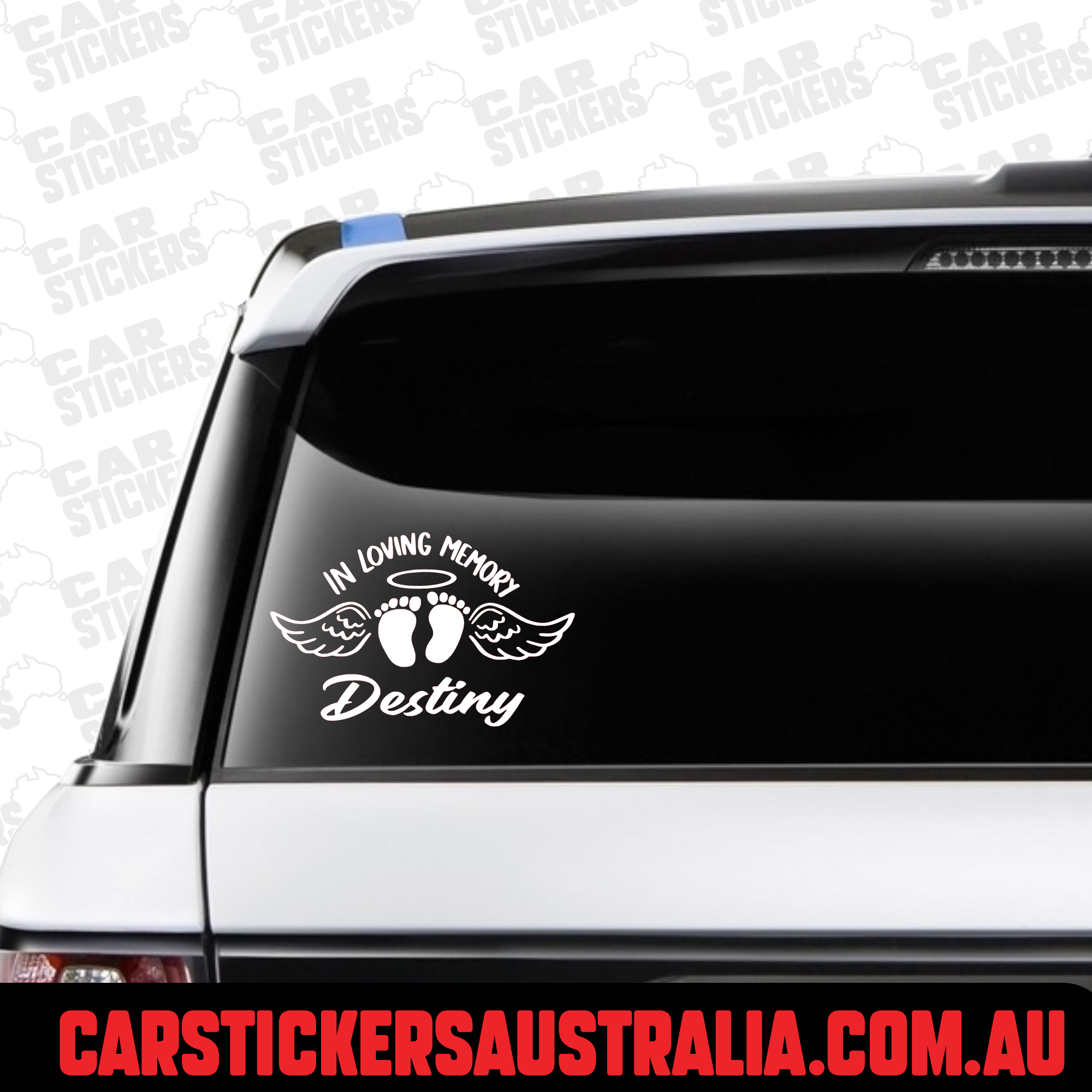 In Loving Memory Memorial - Footprints with Name – CarStickers Australia