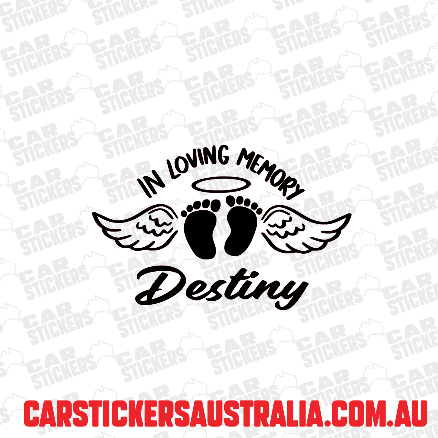 In Loving Memory Memorial - Footprints with Name – CarStickers Australia